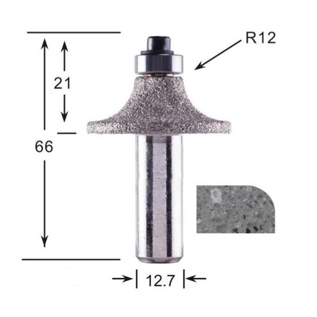 Grinding Masonry Diamond Finger Milling Bit For Quartz 66mm